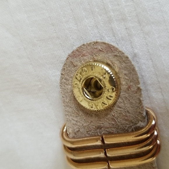 Guang Tong | Jewelry | Guang Tong Tan Leather Rhinestone Gold Bead ...